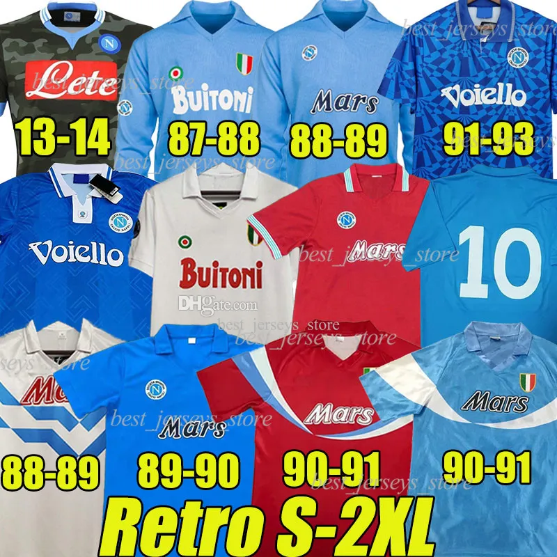 1987 1988 Napoli Retro Soccer Jerseys 86 87 88 89 90 91 93 94 13 14 ...