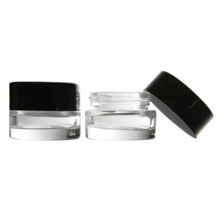 Wholesale 5ml 5g Clear Glass Pot Jar for Cream Wax Essential Oil ...