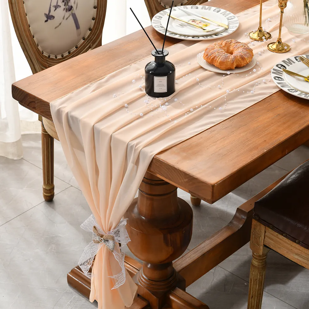 Purple Chiffon Table Runners 10-Pack - 30x300cm Tulle Table Runner Set ...