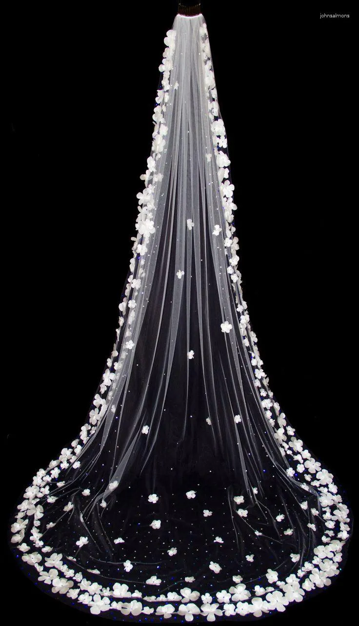 Floral Beaded By Edge Wedding Veil Trim 2 Meter Long Voile Mariage For ...