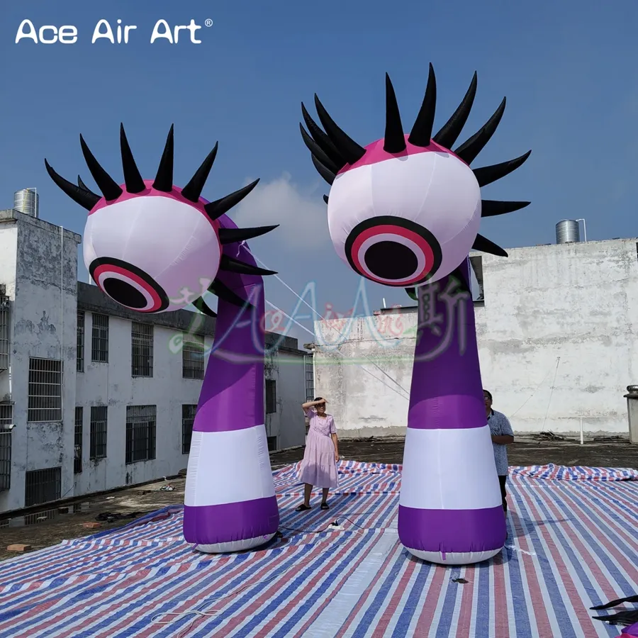 4mh 2-Piece Inflatable Single-Eyed Monster Cartoon Mascot Decoration ...