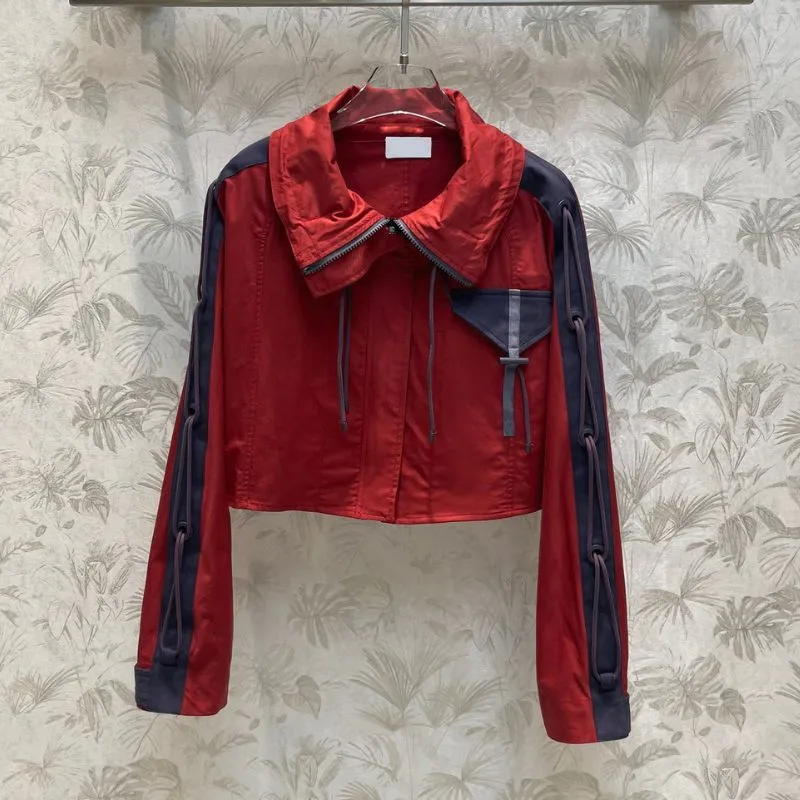 Women's Designer Cotton Blouson Jacket with Letters, Milan Runway ...