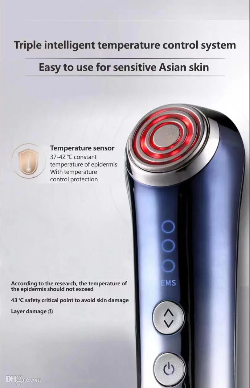 RFID Controlled EMS LED Korean Electric Face Massager For Skin ...