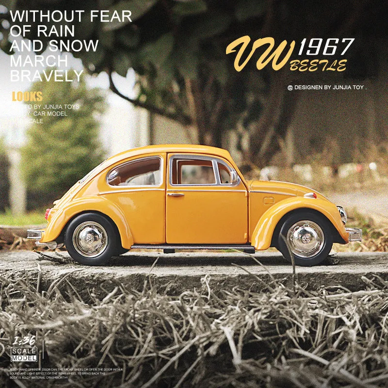 1967 VOLKSWAGEN Beatle Diecast Model 1:36 Mini Cooper Miniature Classic ...