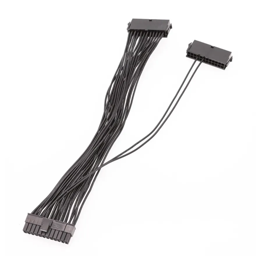 30cm Dual PSU ATX Power Supply Extension Adapter With 24Pin 20pin+4pin ...