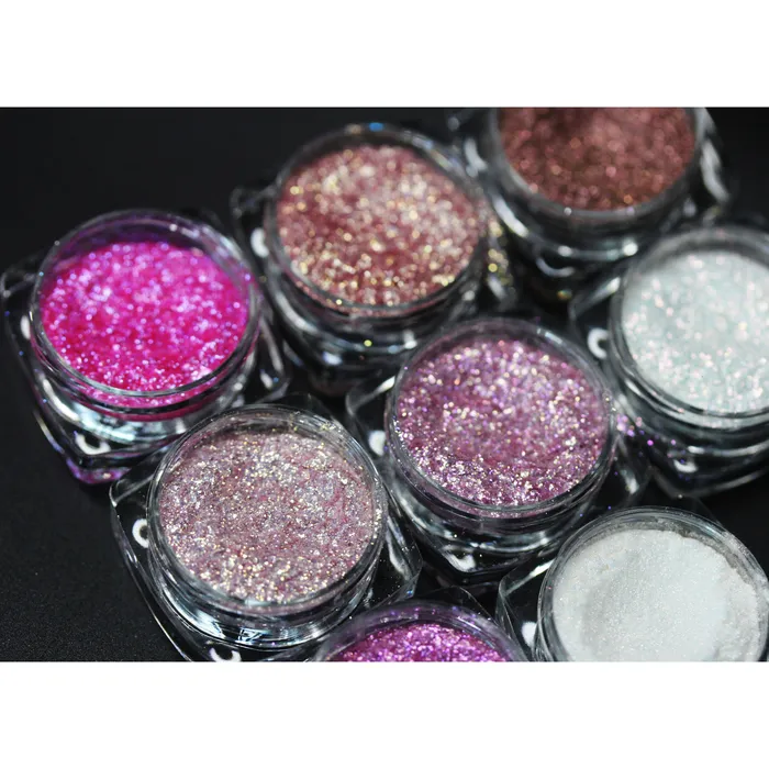 Nail Glitter Pink Series Highlighter Pigment Loose Powder Cosmetic ...