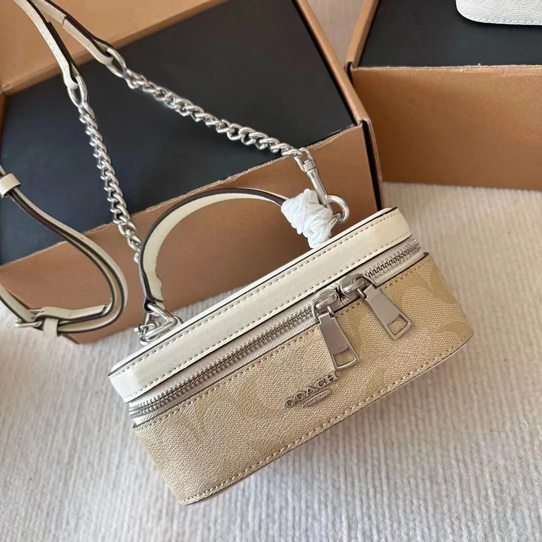 Genuine Leather Makeup Cosmetic Bags For Women Designer Crossbody ...