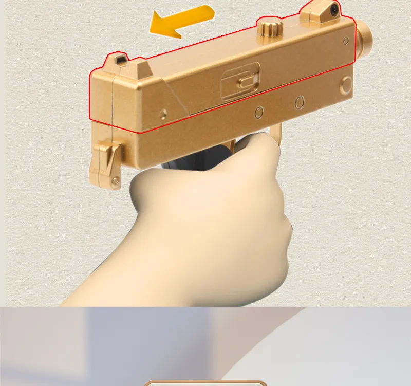 Mini Foldable Soft Bullet Giganotosaurus Toy Gun Desert Eagle UZI Alloy ...