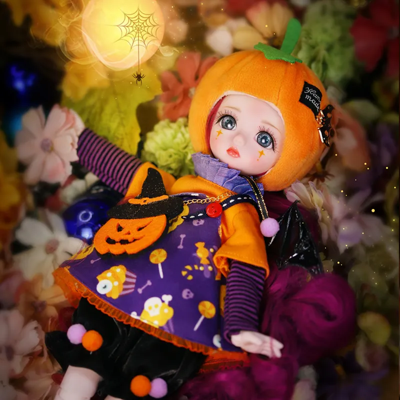 DHgate.com:BJD Pumpkin Fairy Doll, 16-Inch Anime Halloween Mechanical ...