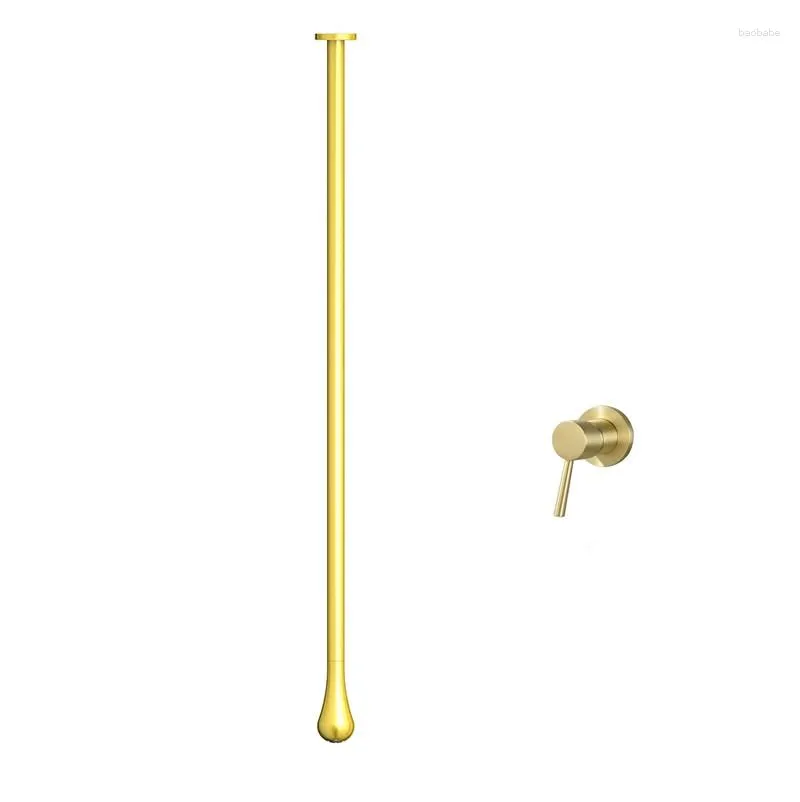Bathroom Sink Faucet: Ceiling Mount, Water Drop Style Mixer Tap, Brass ...