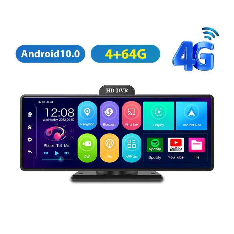 DHgate.com:K700 10 Android 10 Auto CarPlay GPS Navigation Dual Dash Cam ...