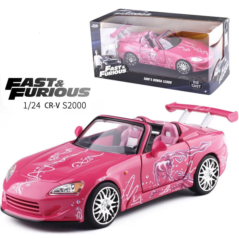 Diecast Model Car 1:24 Scale Fast And Furious S2000 Pink Convertible ...