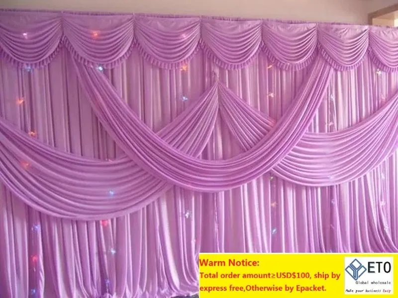 ZZ Luxury Wedding Backdrop Gold Drape Curtain With Swag Party ...