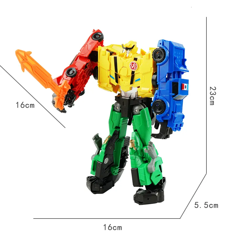 4 In 1 Transformation Robot Toys For Kids Anime Aircraft Tank Dinosaur ...