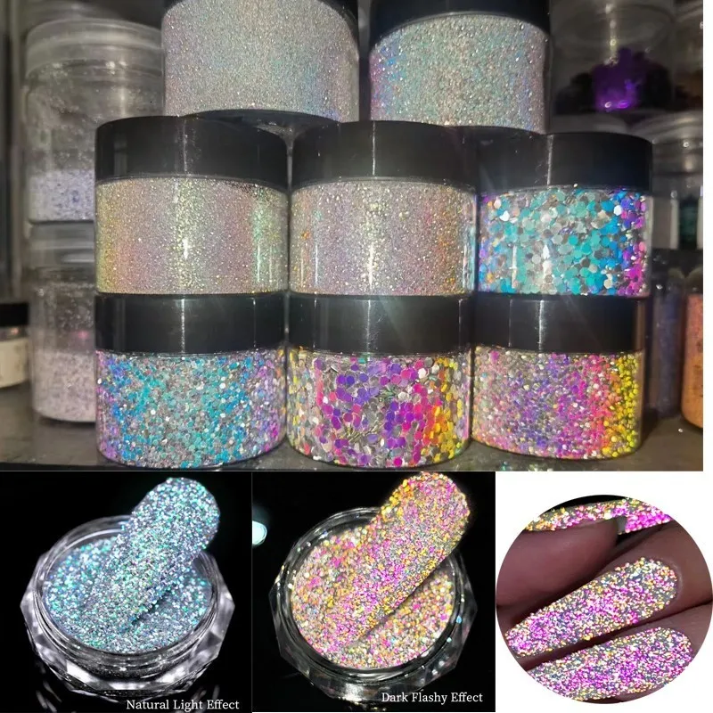 DHgate.com:Reflective Powder for Nails, Iridescent Flakes Sequins Dust ...