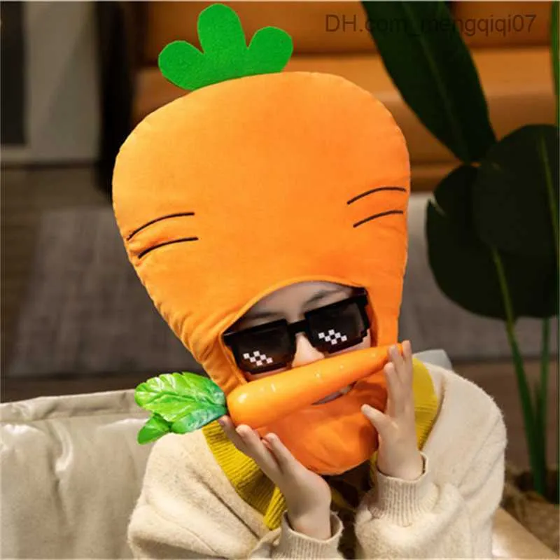 Caps Hats Adult Carrot Plush Hat Role Play Fruit Costume Fun Party Hat ...