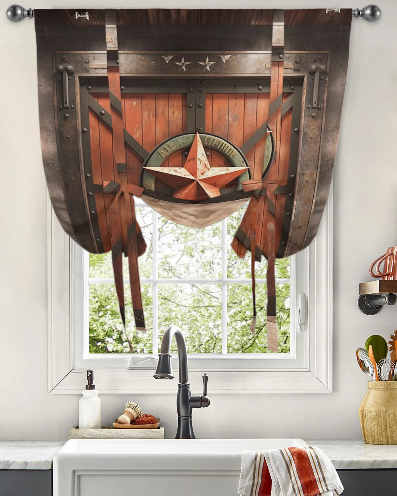 DHgate.com:Sheer Curtains Door Iron Gate Window Curtain for Living Room ...
