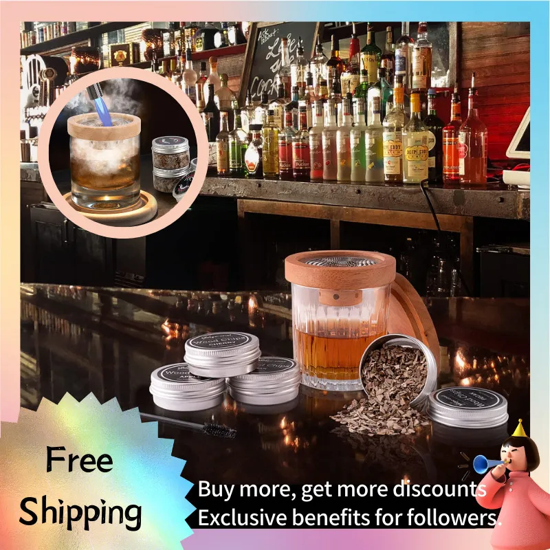 Cocktail Smoker Kit - Whiskey & Drink Flavor Infuser Set with Bar Tools ...