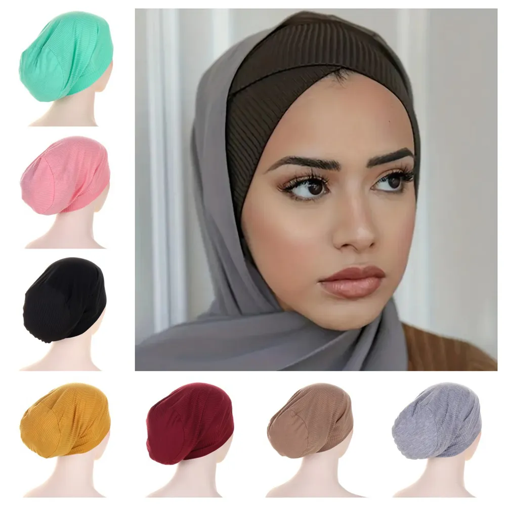 Premium Inner Hijab Hats: Breathable Cotton Underscarf for Women with ...