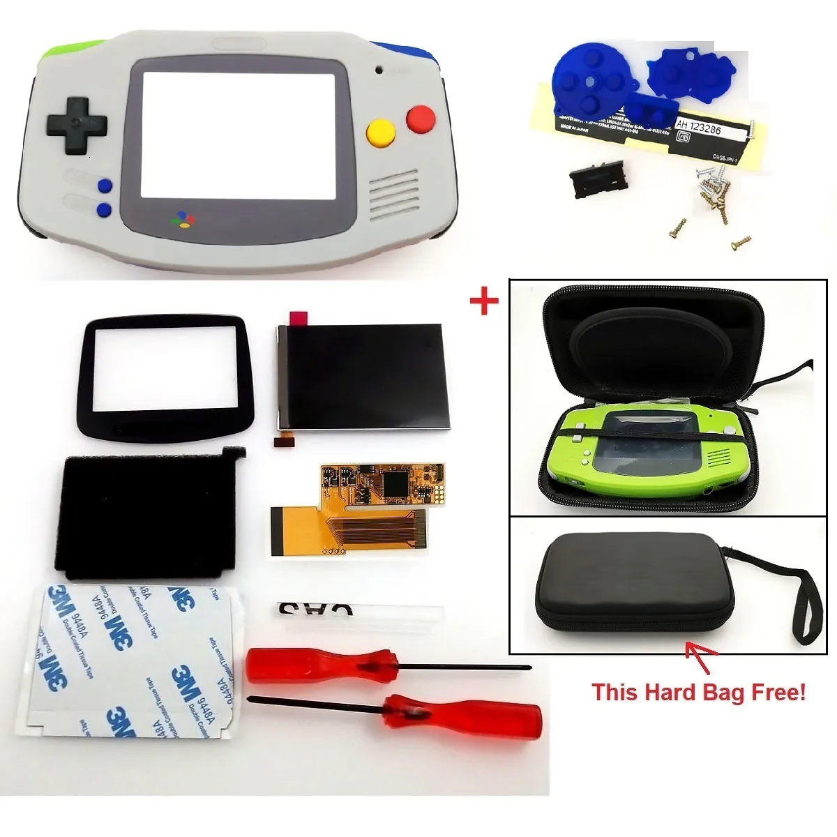 V2 IPS Screen LCD Kit With 10 Levels Brightness For GBA Backlight ...