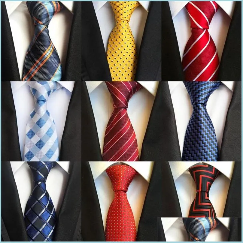 Men's Silk Neckties - 38 Styles, Plaid & Striped Designs, 8cm Width ...