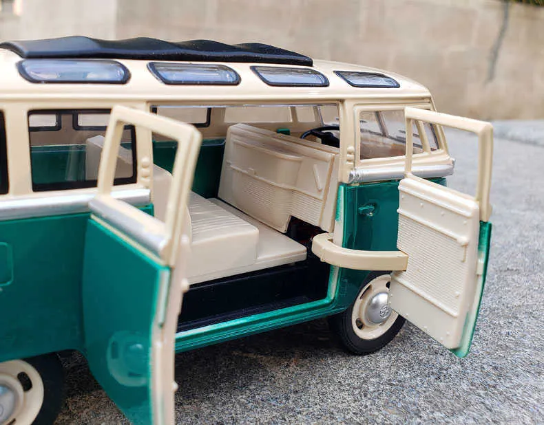 Diecast Metal Car Volkswagen VW T1 Bus Alloy Model, Sound & Light ...