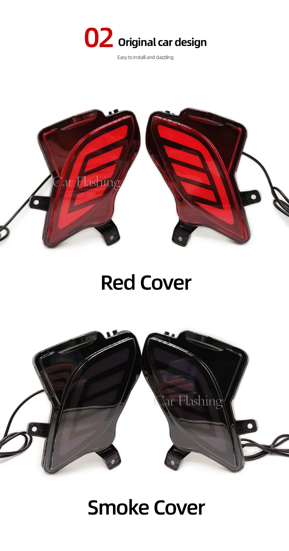 Dynamic LED Evo X Rear Bumper Light With Turn Signal Reflector For ...