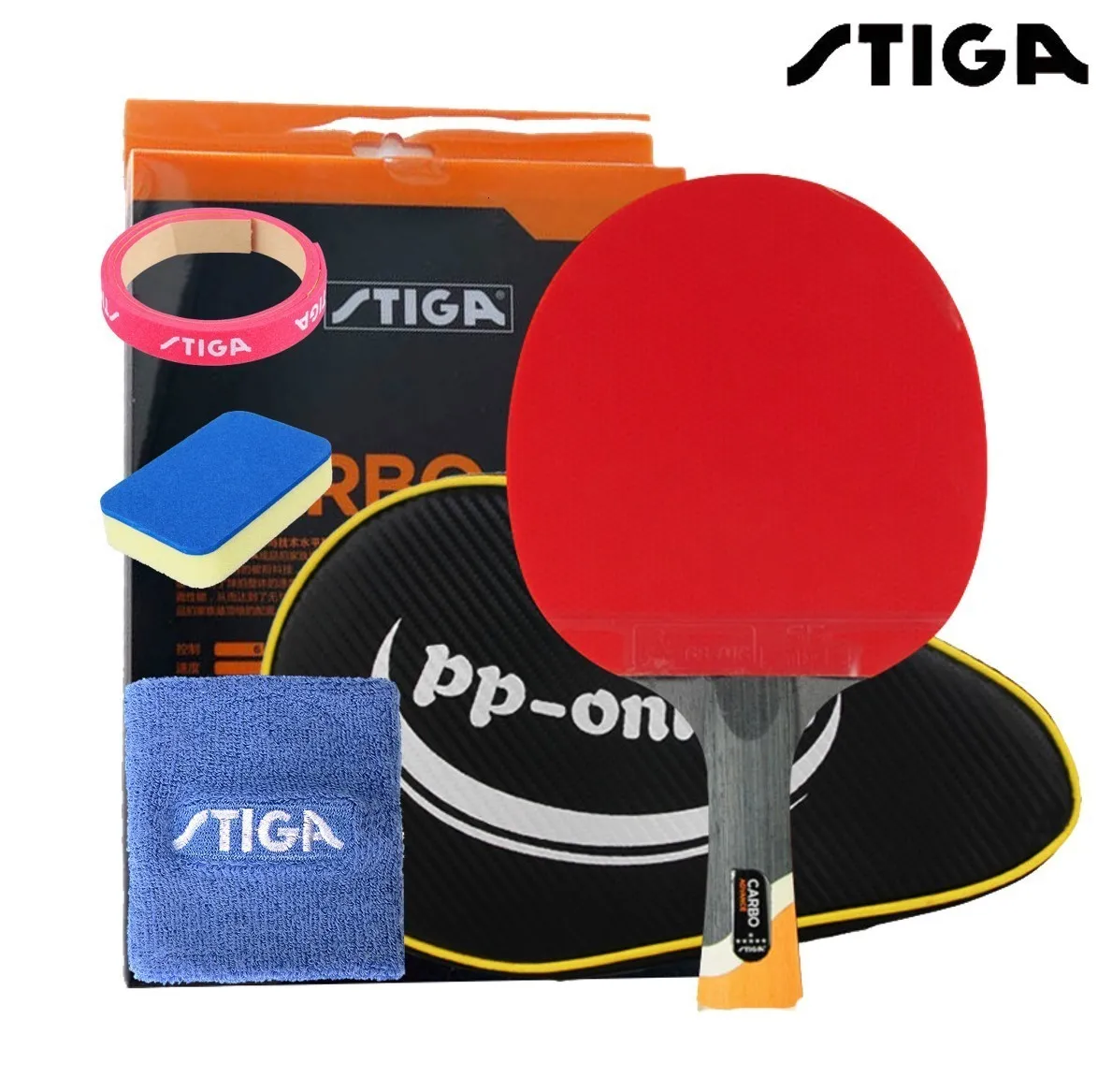 DHgate.com:STIGA Professional Carbon 6-Star Table Tennis Racket for ...