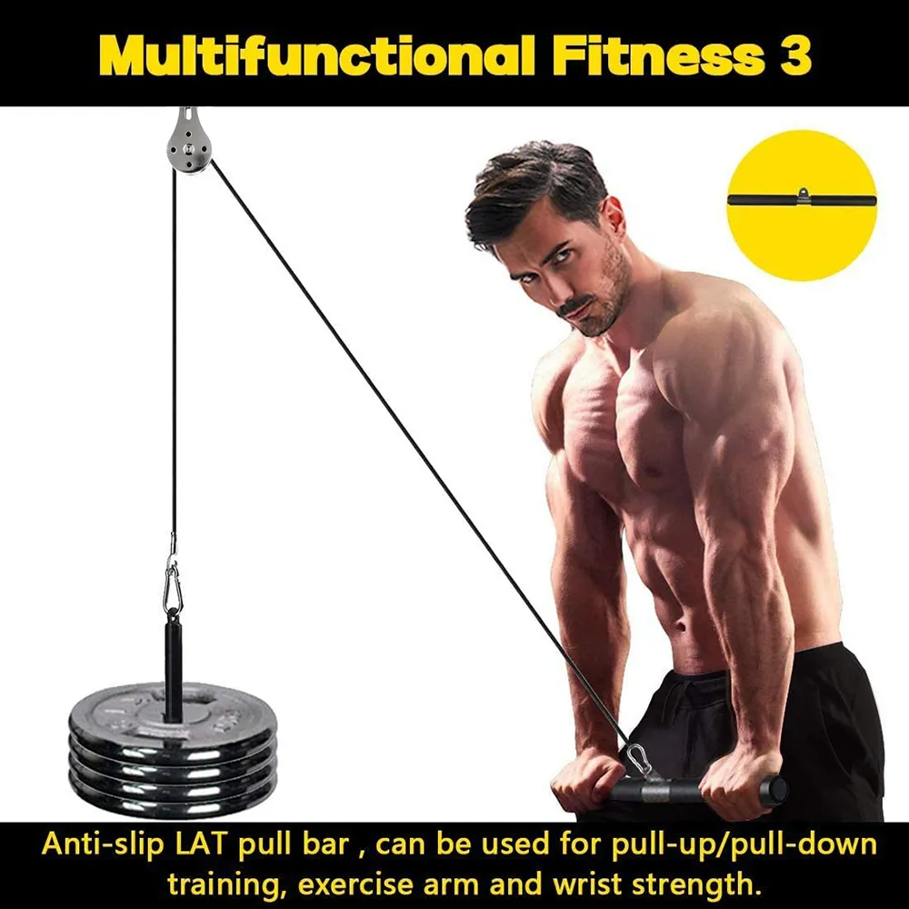 Hand Grippers Fitness Pulley Cable Machine System DIY Gym Attachment ...