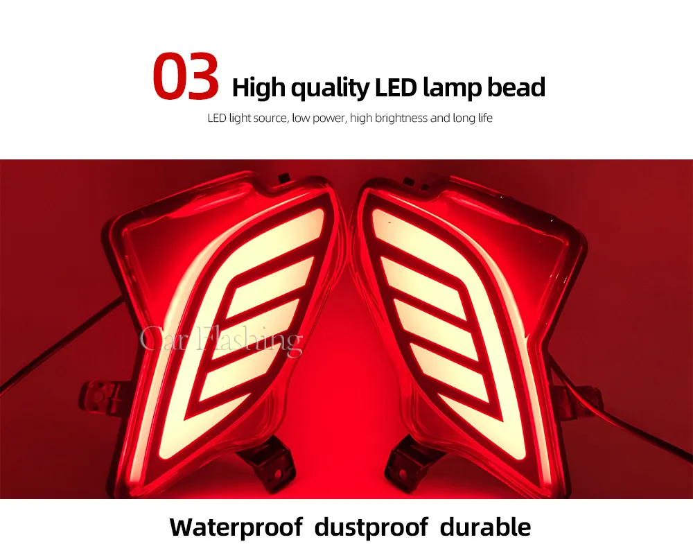 Dynamic LED Evo X Rear Bumper Light With Turn Signal Reflector For ...