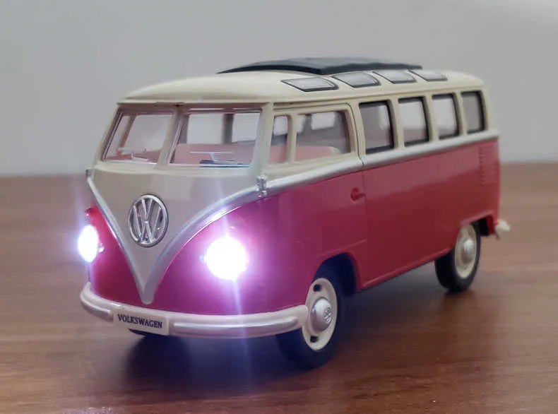 Diecast Metal Car Volkswagen VW T1 Bus Alloy Model, Sound & Light ...