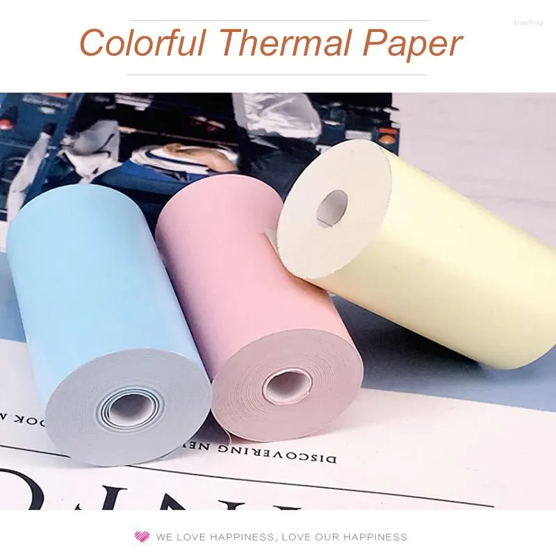 Wholesale Colorful Thermal Sticker Label Paper Roll 57x30mm Clearly ...