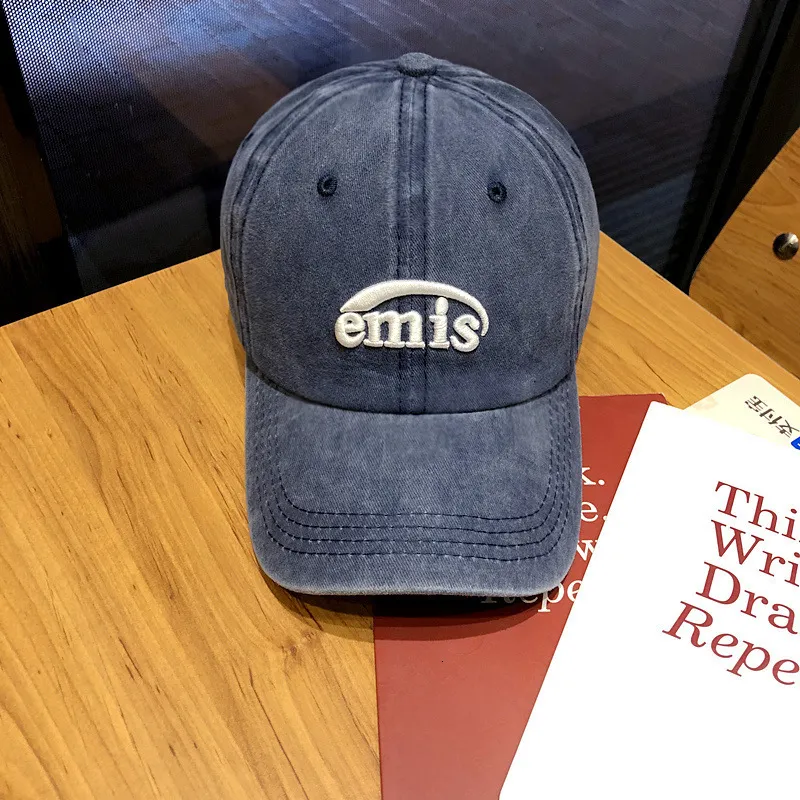 Korean EMIS Letter Denim Cap Womens Simple & Fashionable Adjustable ...