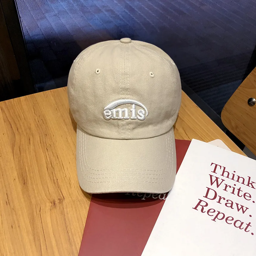 Korean EMIS Letter Denim Cap Womens Simple & Fashionable Adjustable ...