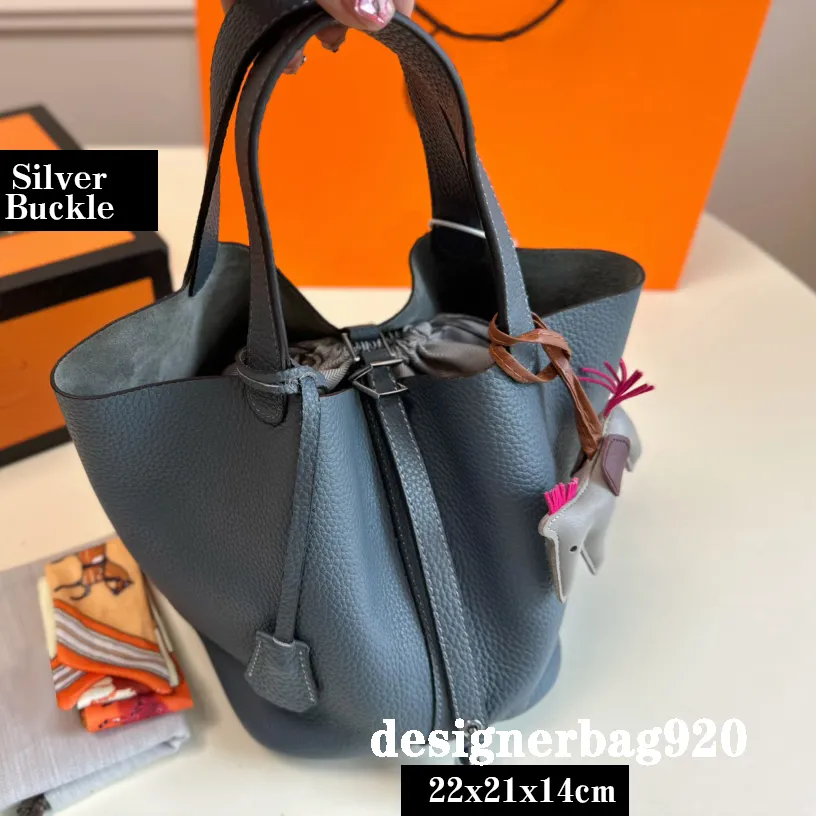 Designer Genuine Leather Bucket Bag For Women Trendy Shoulder Tote With ...