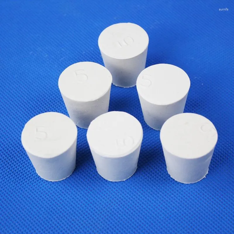 White Rubber Stoppers - Lab Grade, Sizes #0 to #10 - Secure Seal for ...