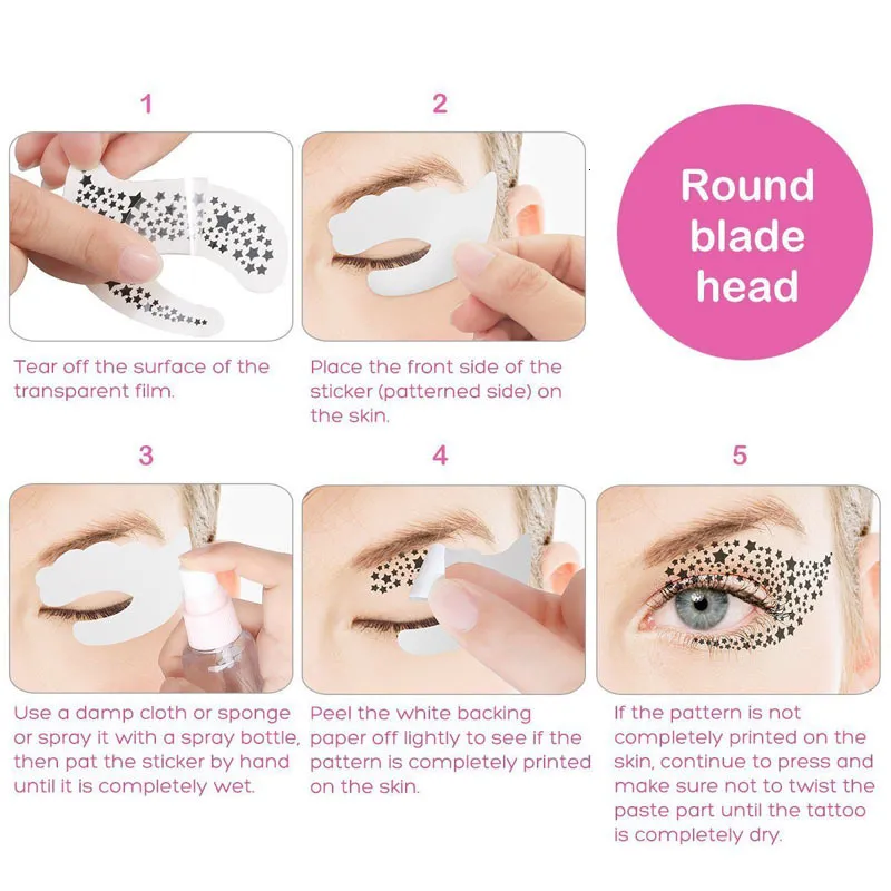 Waterproof Disposable Temporary Tattoo Eye Makeup For Halloween Party ...