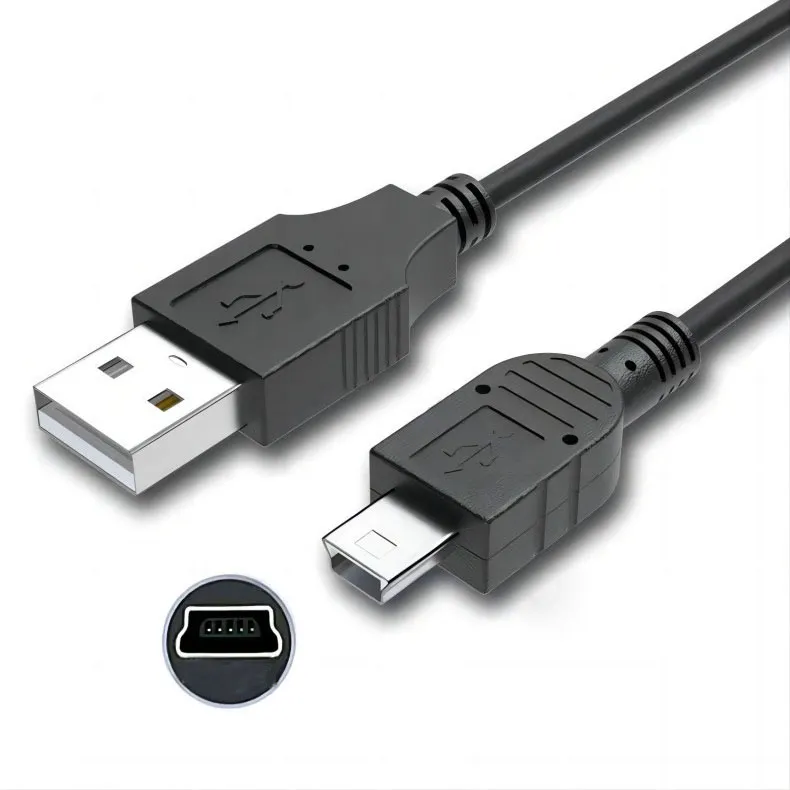 DHgate Mini USB V3 Type A to Micro USB V8 Data Sync Charger Cable for Samsung Android Phones PS3 PS4 Wireless Controller Fans 80cm OD 3.4mm 5pin Black Computers Networking