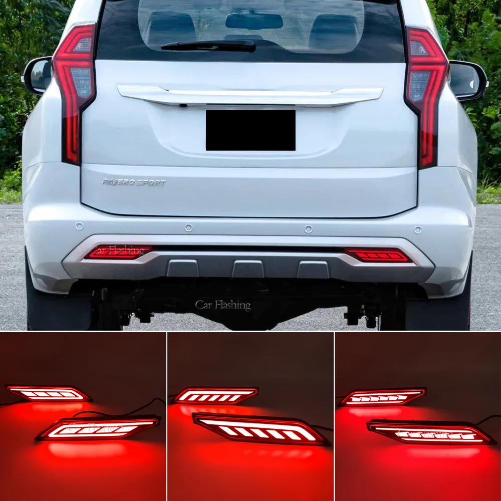 LED Rear Bumper Reflector Lamp For Mitsubishi Pajero Montero Sport 2019 ...