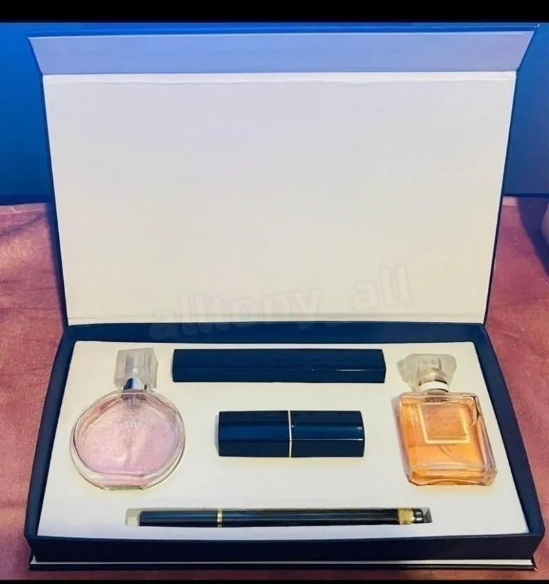 Brand High End Makeup Set 15ml Perfume, Lipsticks, Eyeliner & Mascara ...