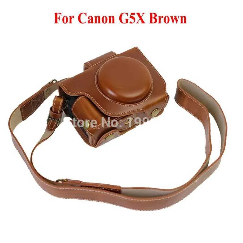 Luxury PU Leather Vintage Leather Camera Case Cover With Strap And Mini ...