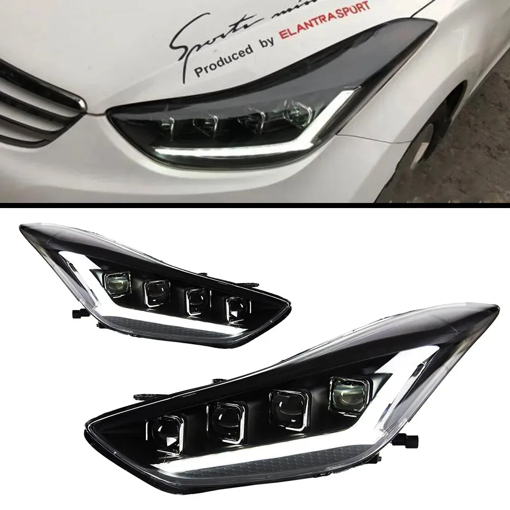 Hyundai Elantra LED Headlights: 2011-2016 Upgrade. Front Headlight ...