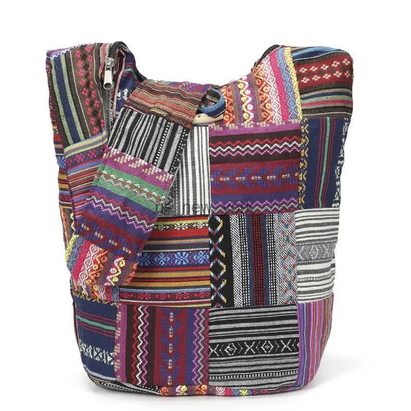 Luxury Designer Bohemian Hobo Bag Bag With Retro Canvas Patchwork And ...