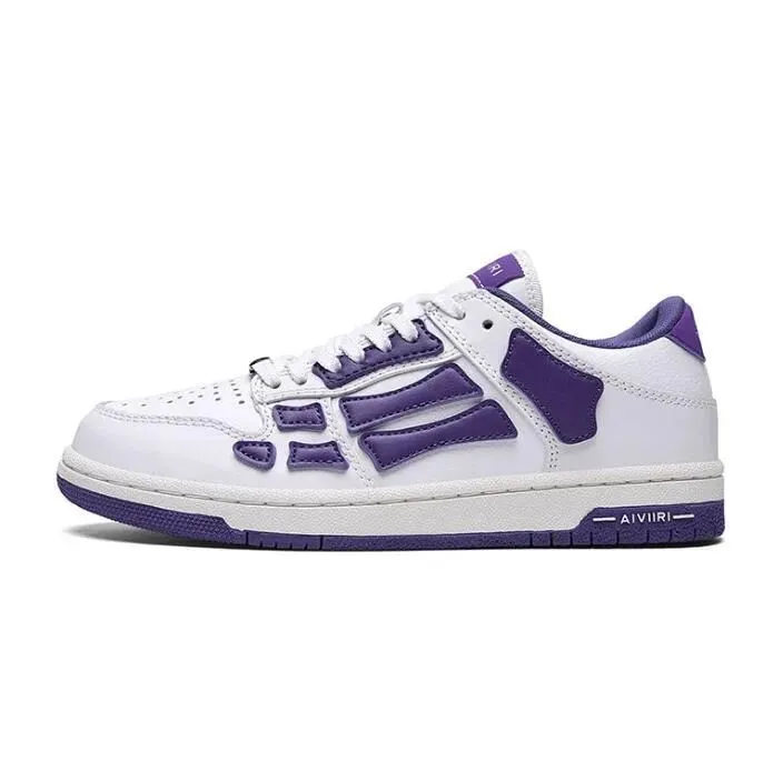 Amiri Skel Top Leather Sneakers: Designer Casual Shoes For Outdoor ...