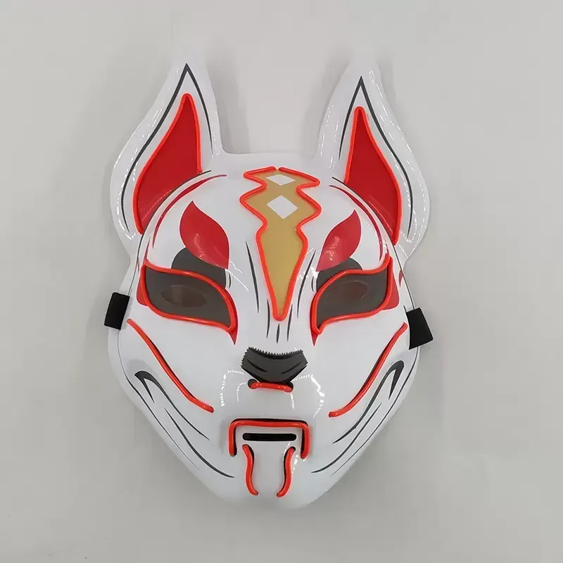 Demon Slayer EL Wire Cat Face Mask Kimetsu No Yaiba Anime Fox LED Cat ...