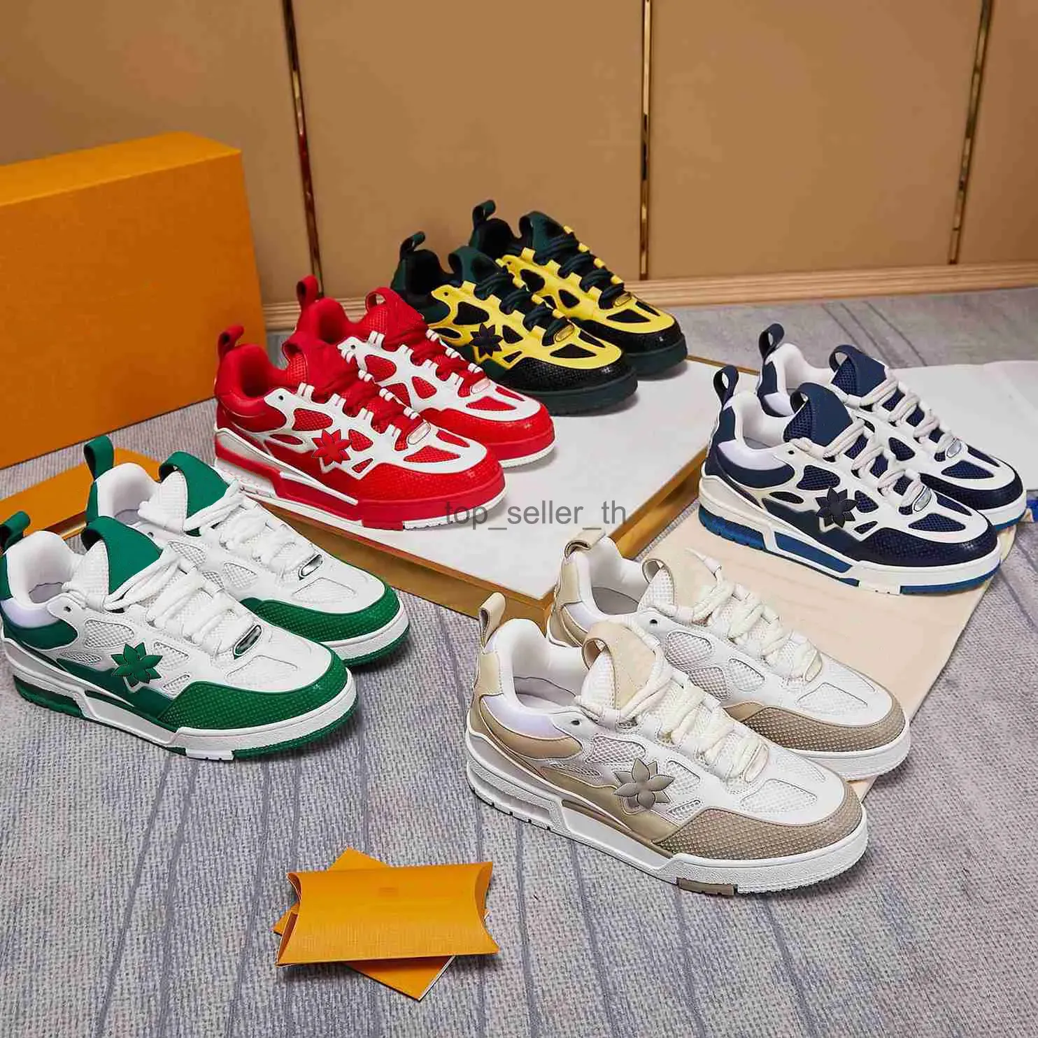 Bulk Designer Shoes Mens Skate Sneakers Low Top Leather Platform ...