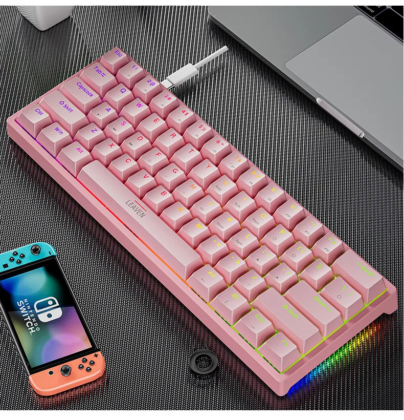 Keyboard Mini Gaming K620: 61 Keys RGB Mechanical Keyboard, Type C ...
