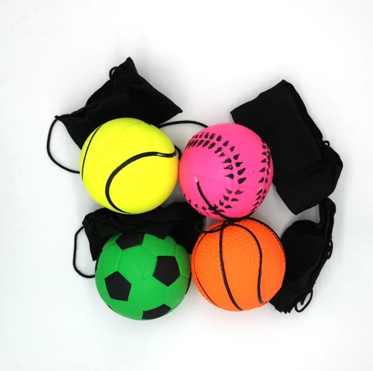 Fluorescent Bouncy Rubber Wrist Band Ball Game | Fun Toys Ball ...