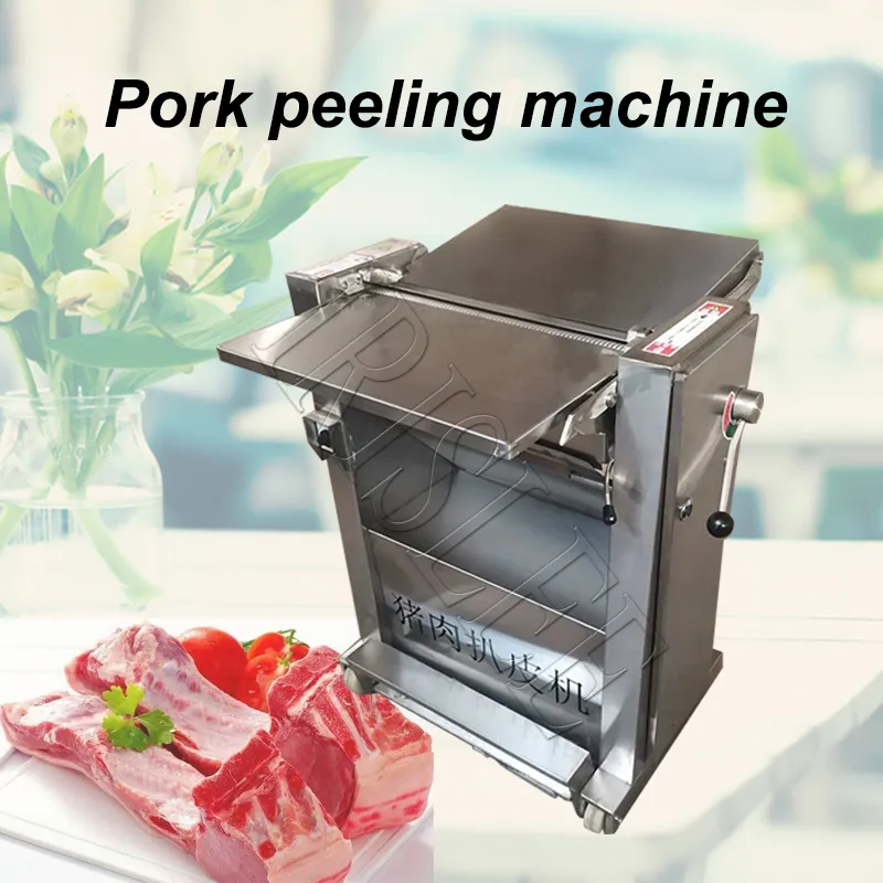 Adjustable Thickness Meat Slicer Machine For Pork Skin Peeling ...