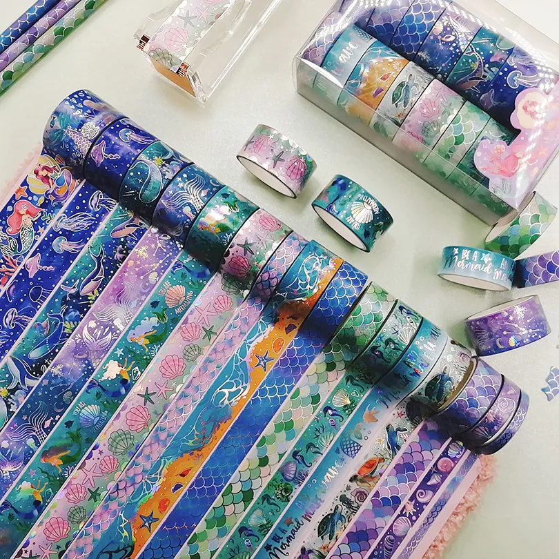 DHgate.com:16Pcs Mermaid Foil Washi Tape Set for Journaling ...